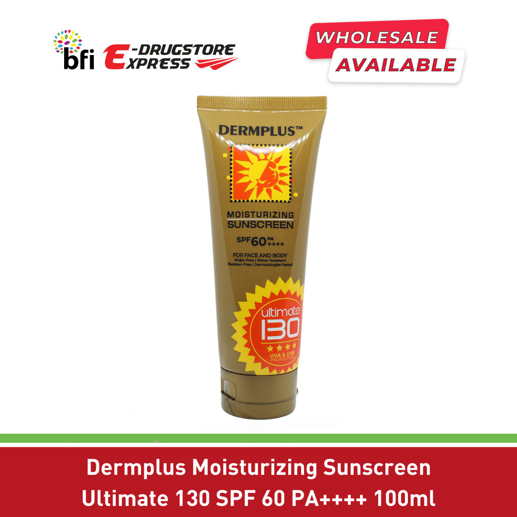 Dermplus Moisturizing Sunscreen Ultimate 130 SPF 60 PA++++ 100ml | Shopee Philippines