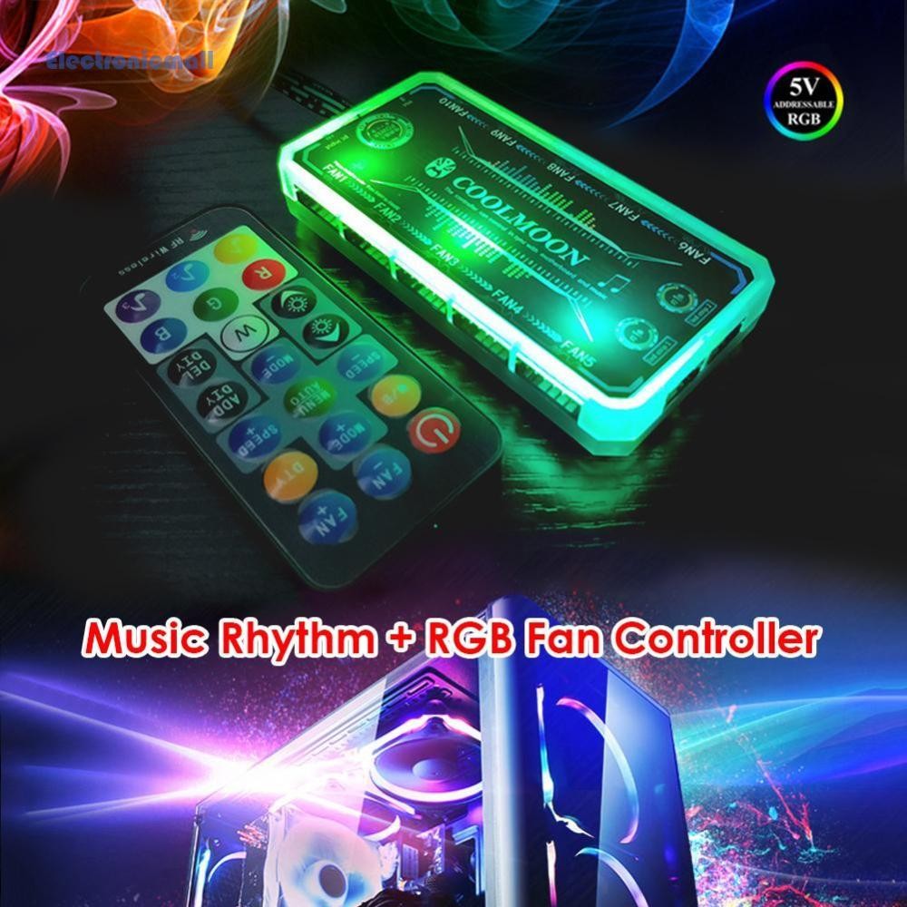 RGB Fan Controller 12cm Remote Control Computer Case PC Cooling Chassis ...