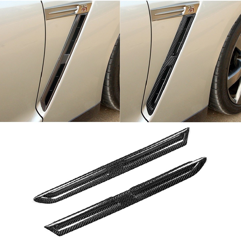 Real Carbon Fiber Front Fender Vent Arch Flare Racing Body Kit Cover ...