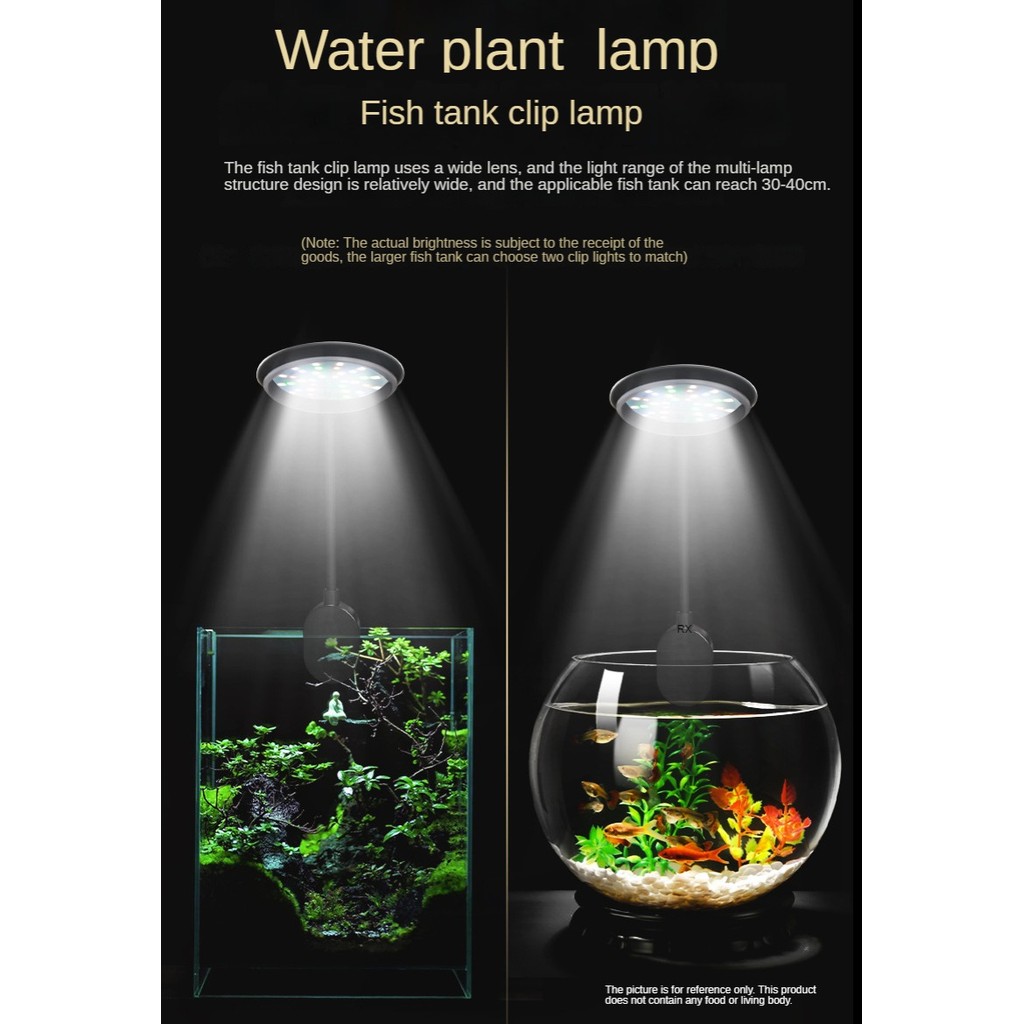 Aquatic Lamp Fish Tank led Lighting Clip Light High Color Rendering ...