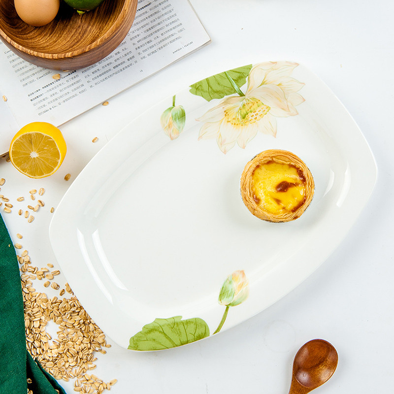 Household Household Big Fish Plate Rectangular Fish Plate 12-Inch ...