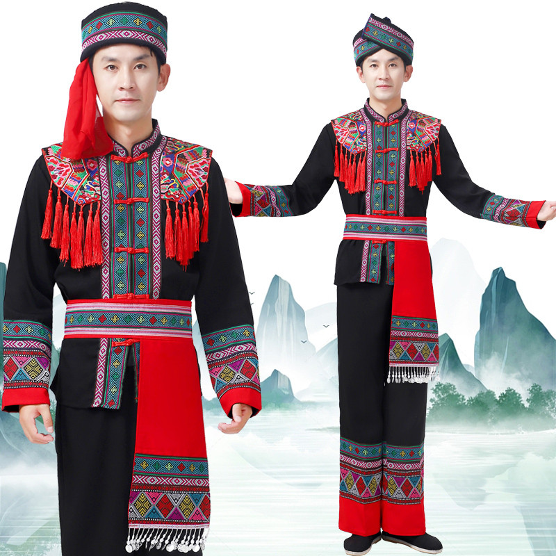 56 Minority National Costumes Adult Men's Miao National Strong National ...