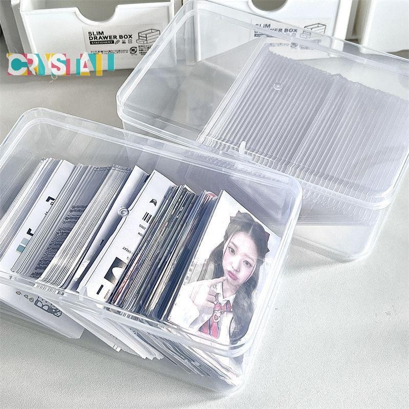 Crystal- Korean Transparent Storage Box Blind Box Card Photocard ...