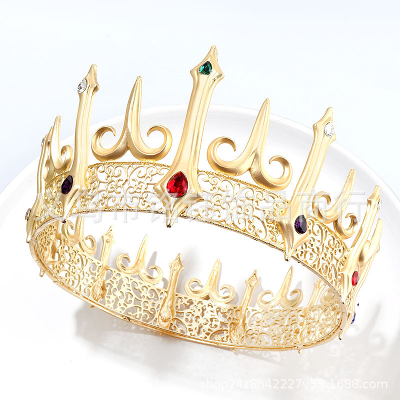 New High-End Crown Metal Men's Queen Hair Accessories Crown Performance ...