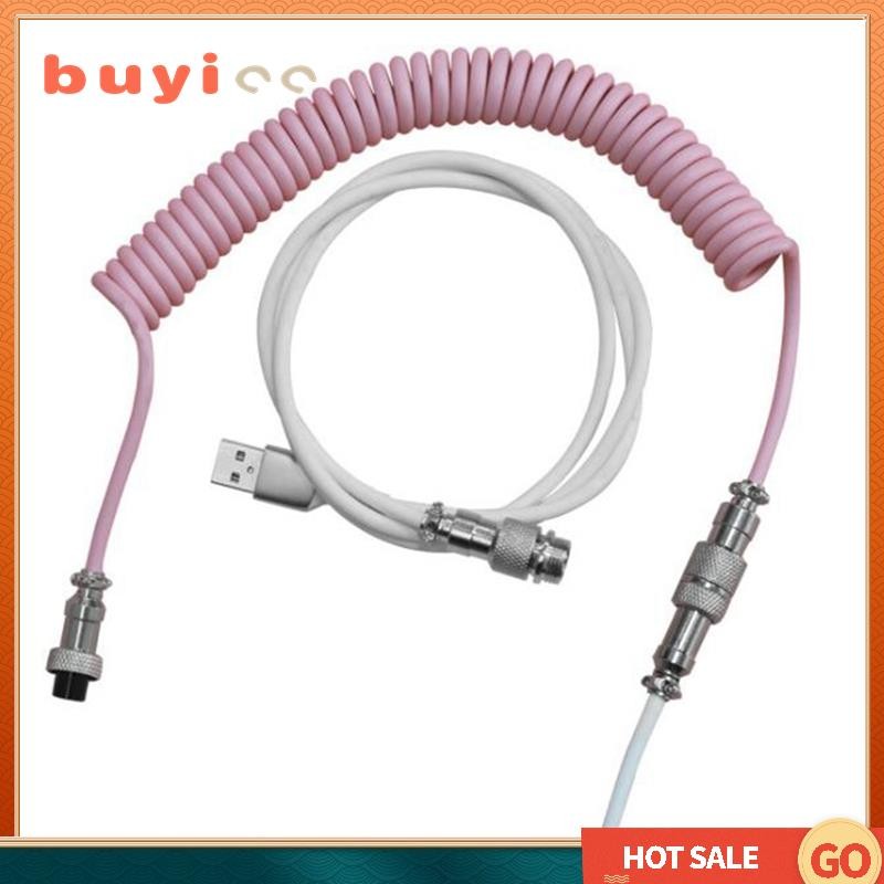 【Buyi00】AJAZZ Mechanical Keyboard Coiled Cable Wire Type C to USB Cable ...
