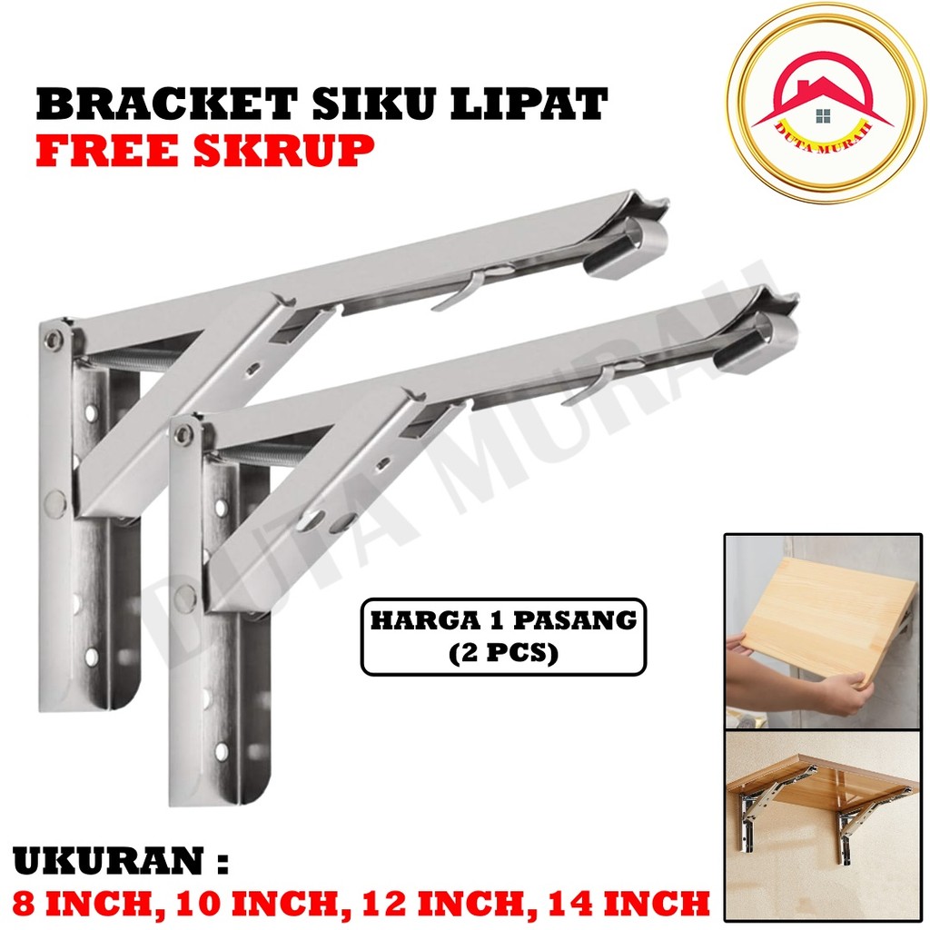 SIKU Stainless Wall Mount Bracket Folding Elbow Folding Shelf 8 10 12 ...
