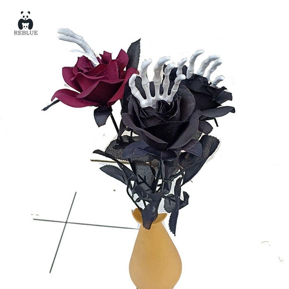 REBLUE Artificial Rose Flower Creative Horror Photo Props Ghost ...