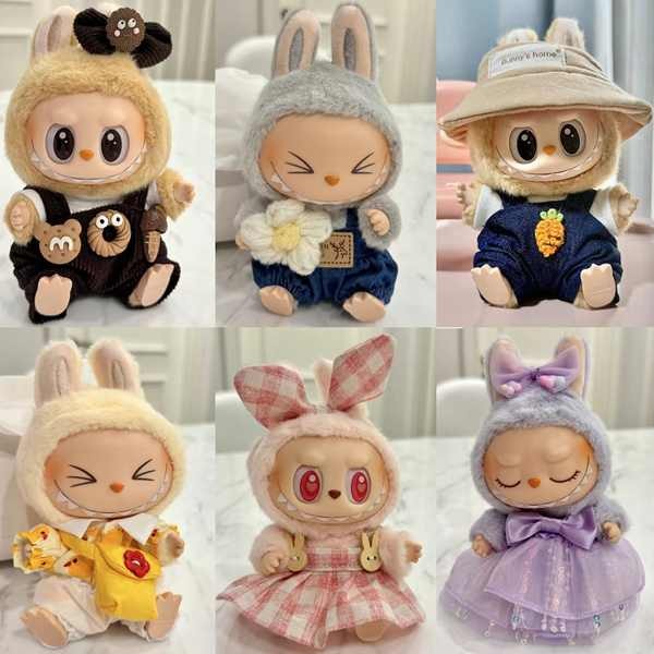 labubu v2 labubu dress LABUBU Sit-down Party Doll Clothes Rabu Macaron ...