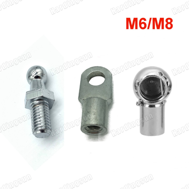 4Pcs M8/M6 Universal 10mm Rear Boot Front Bonnet Gas Strut End Fitting ...