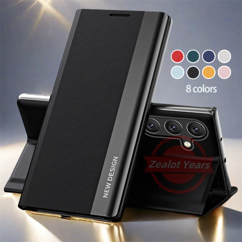 Flip Case For Samsung Galaxy S25 S24 FE Plus Ultra 5G S25FE Side Window ...