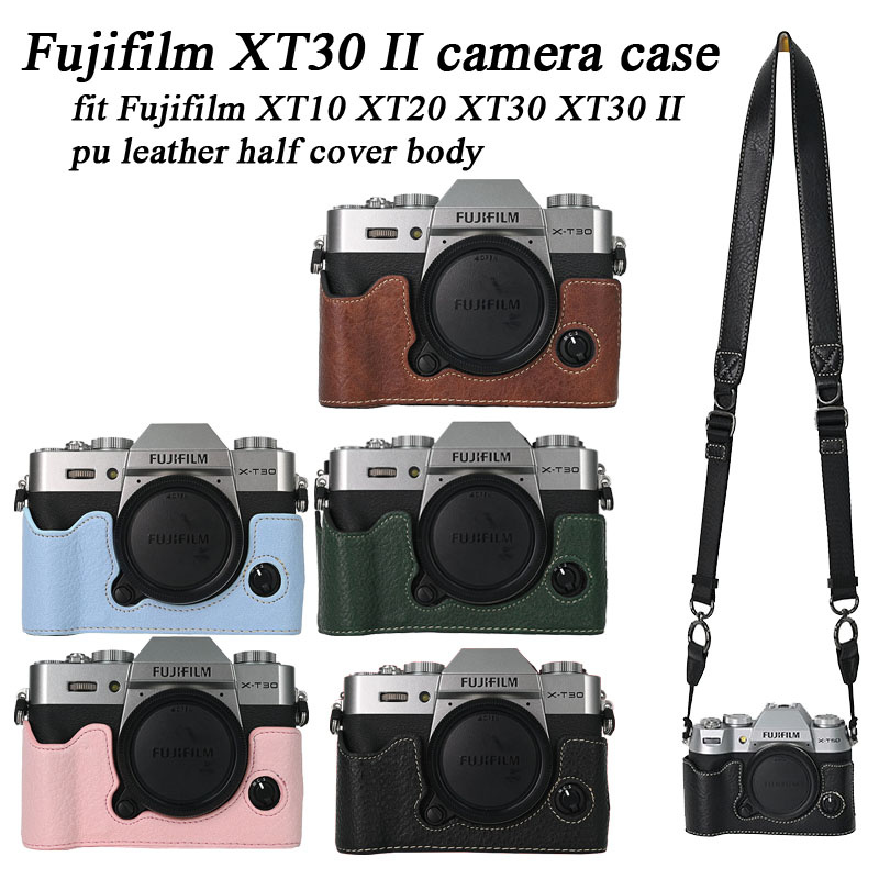 PU Leather Fujifilm XT30 II Camera Case Bag Half Body Cover For ...