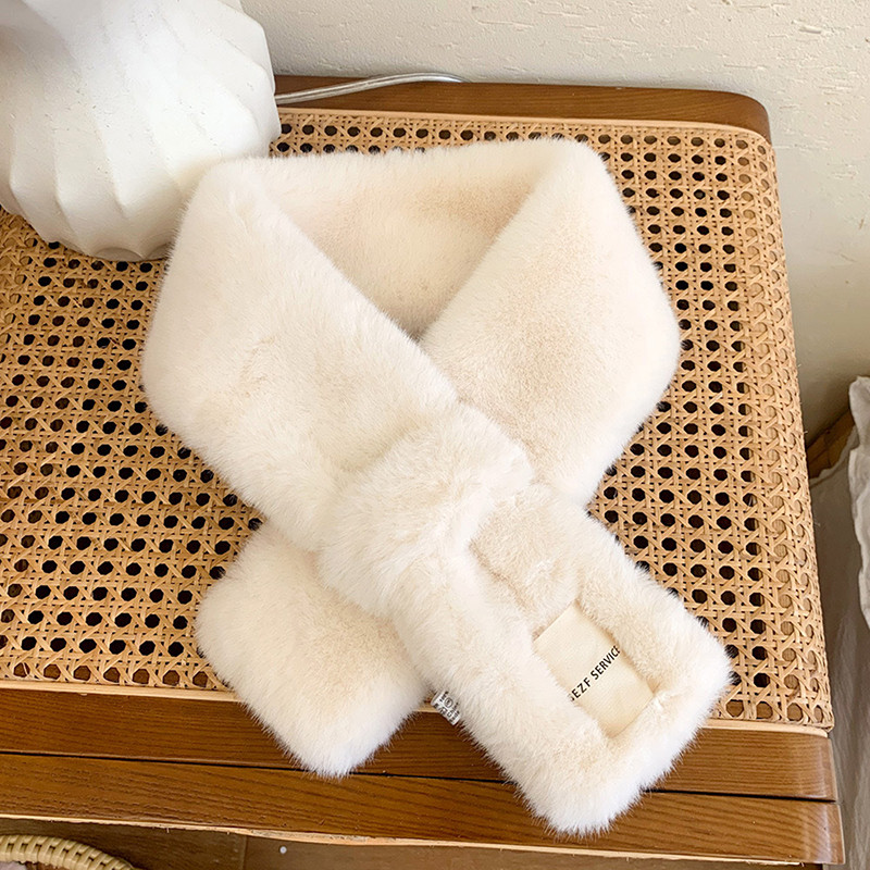 Marbit Fluffy Fur Collar Scarf Women Keep Warm Thickening Fur Sjaal ...