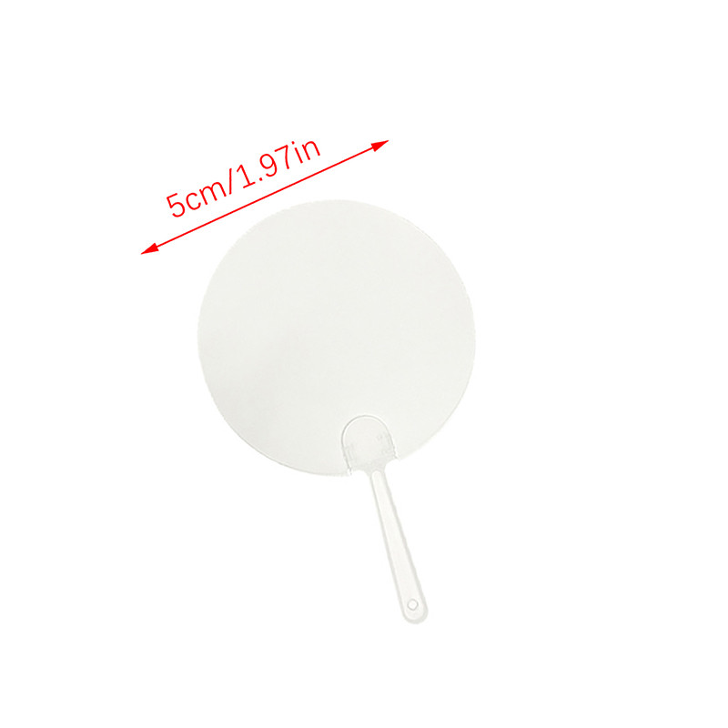 GMARTY 50Pcs 5cm Cute Mini Transparent Blank Fan Child Kids DIY Art Fan ...