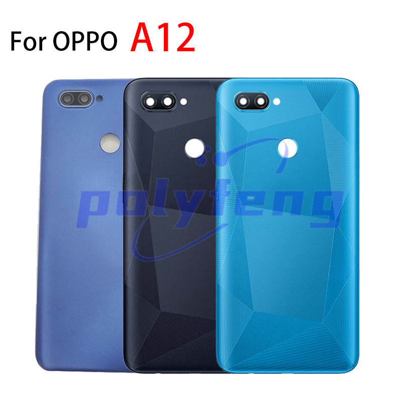 for OPPO A12 Back Battery cover Rear Panel Door Housing Case Repair ...
