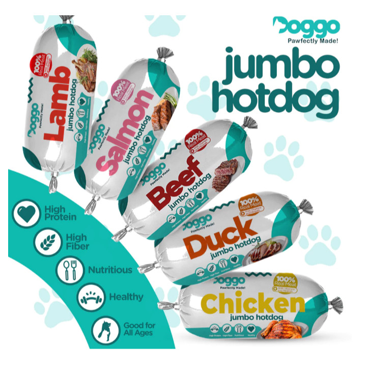 Doggo Jumbo Hotdog Dog Food 100g | Shopee Philippines