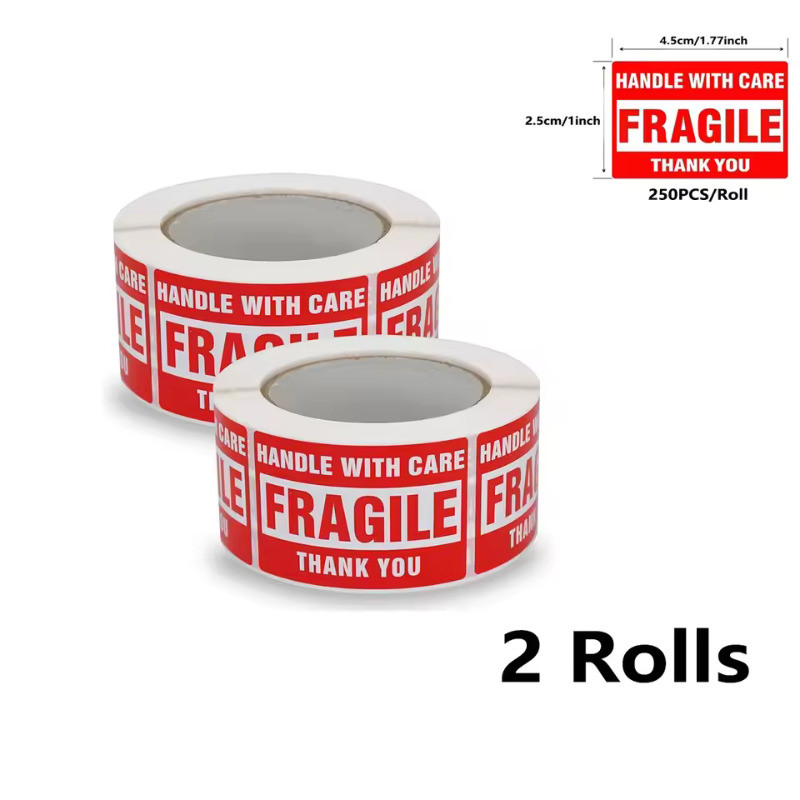 500Pcs Fragile Stickers Fragile Sticker with Care Stickers Thank You ...