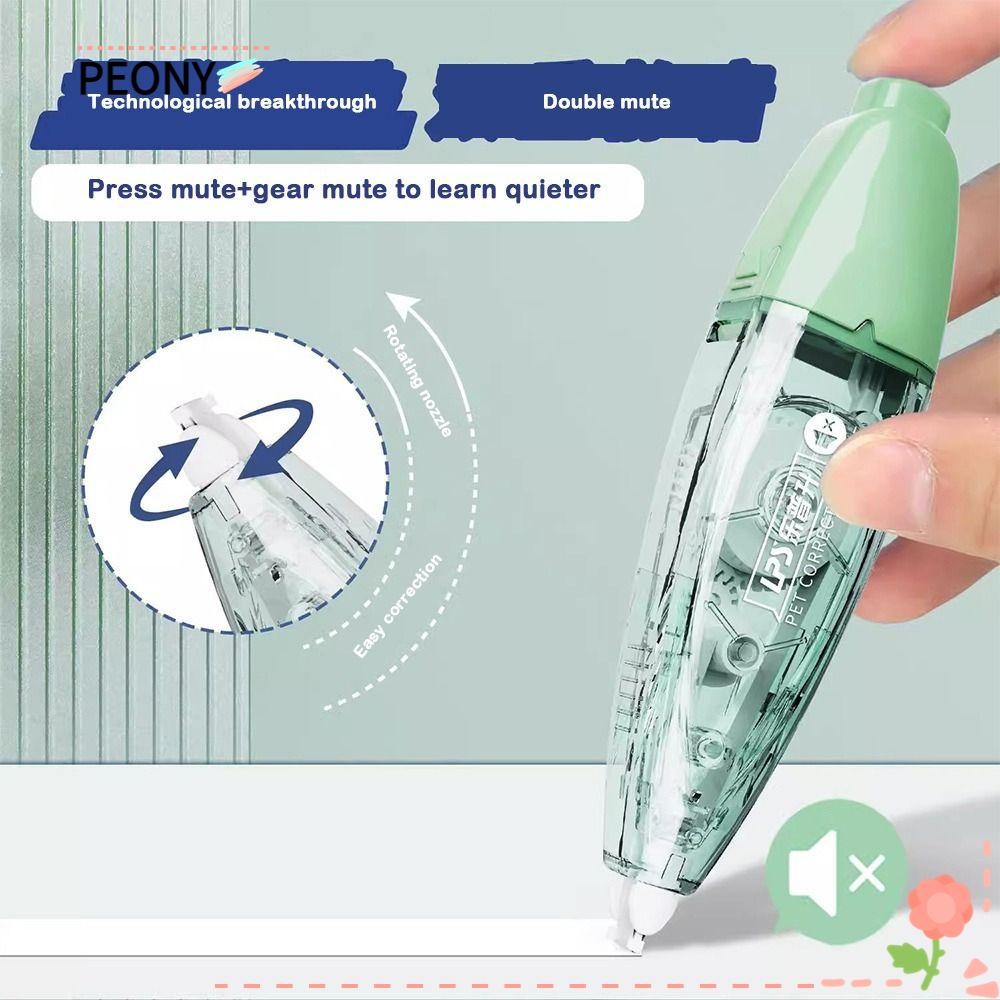 PEONYPH Correction Tape, Dual Mute Silent Coating Tape, Simple Press ...