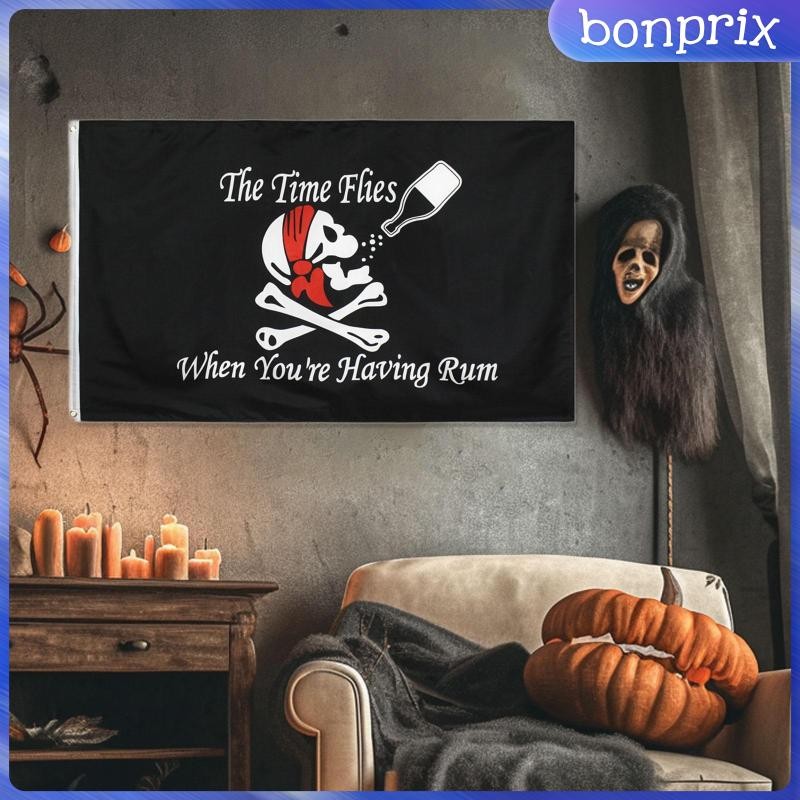 [Bon] Polyester Pirate Red Bandana Flag with Brass Eyelets, 3x5ft ...