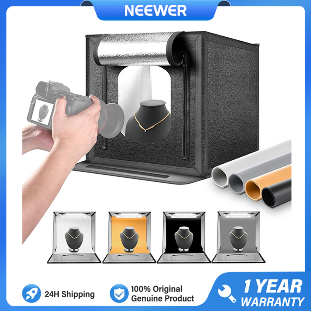 NEEWER 40W Upgraded Photo Studio Light Box LP40 16x16 Portable Folding ...