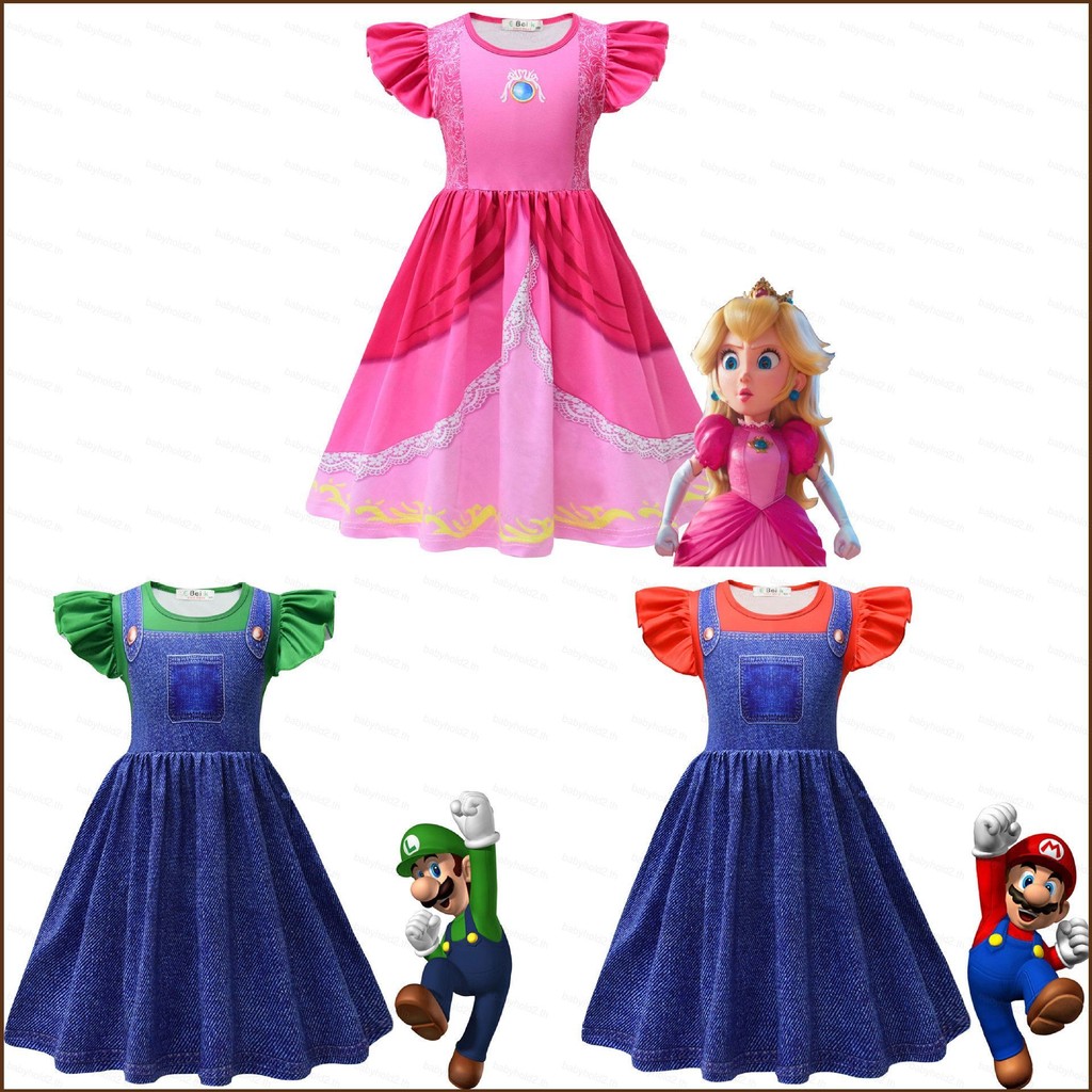 BH2 2023 Super Mario Bros dress Luigi Princess Peach Toadstool cosplay ...