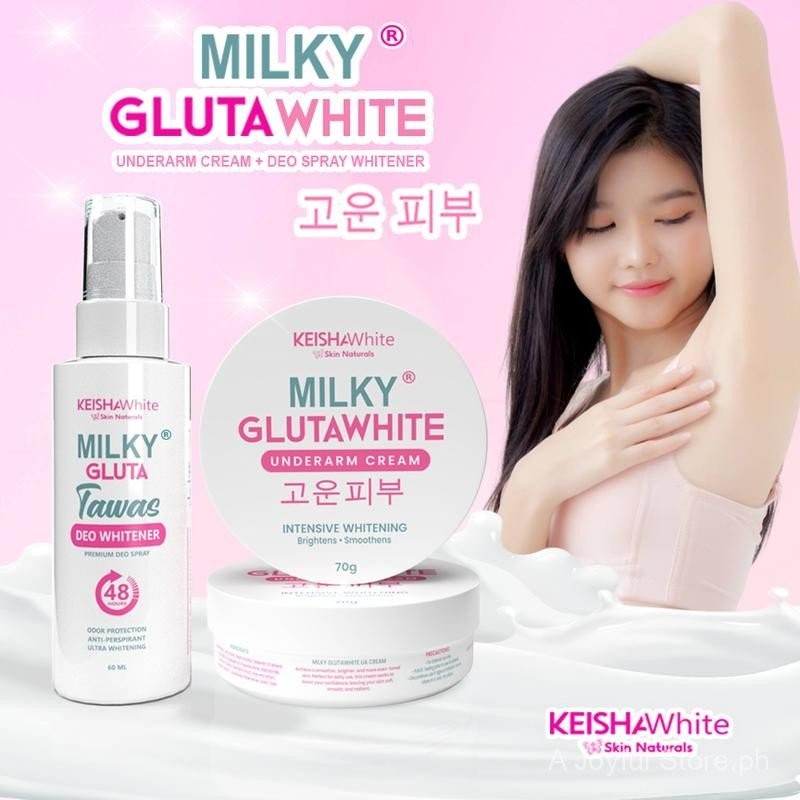 [COMBO] MILKY GLUTA TAWAS DEO WHITENER SPRAY + MILKY GLUTAWHITE ...