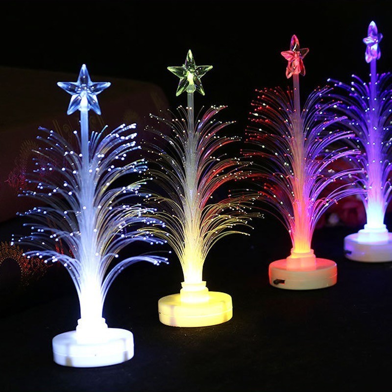 Colorful Optical Fiber Tree Night Light Holiday Decorations led ...