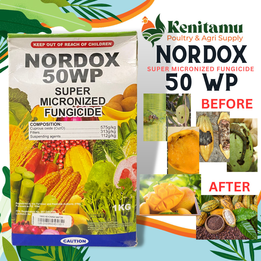 Nordox 50 WP Fungicide 1KG – Super Micronized Copper Protection for ...