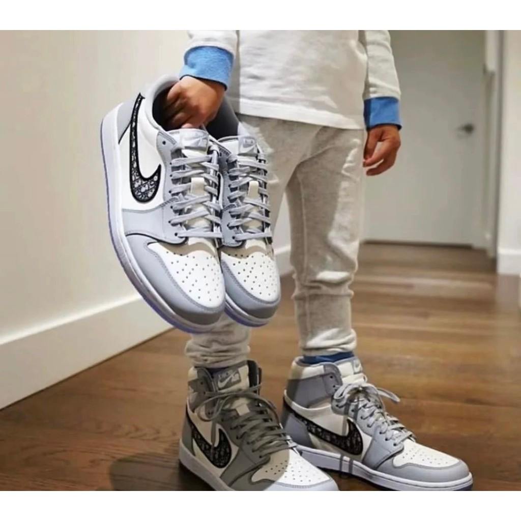 DIOR x AIR JORDAN 1 HIGH OG Joint Basketball Shoes Sneakers | Shopee ...