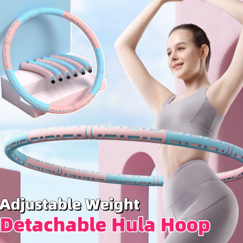 Adjustable Weighted Hula Hoop Fat Burning Healthy Hula Ring Detachable ...