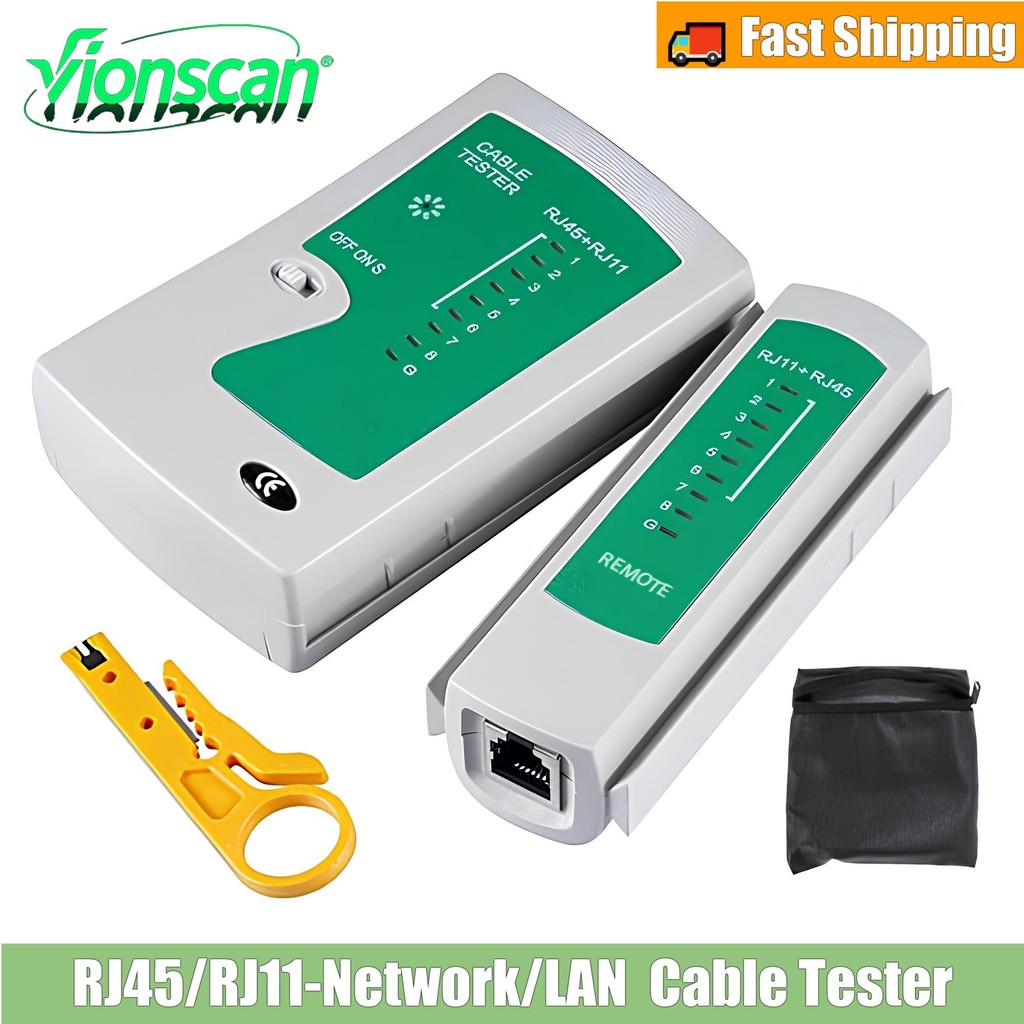 Vionscan Network Cable Tester LAN Cable Test Support POE, for RJ45/RJ11 ...