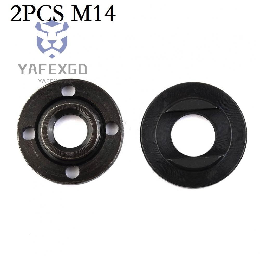 2X Angle Grinder Inner & Outer Flange Nut Set M14 Spindle Thread / New ...