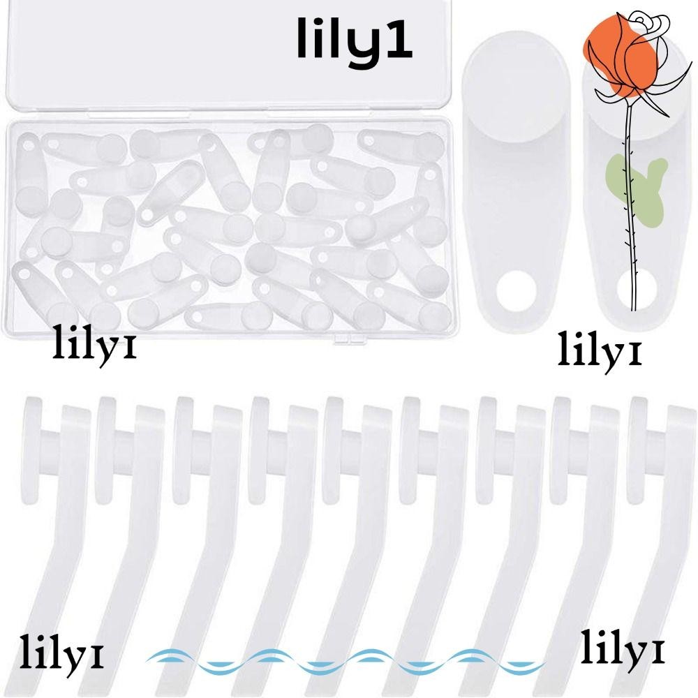 LILY Traverse Rod Slides, Plastic White Slides Curtain Replacement ...