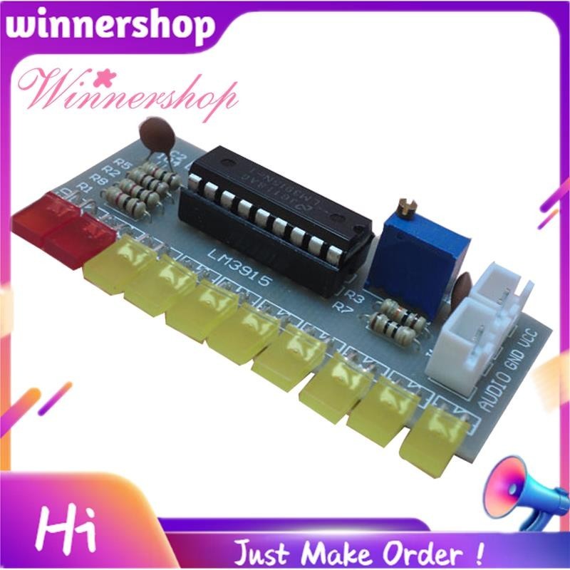 LM3915 Audio Level Indicator Diy Kit 10 Led Sound Audio Spectrum Analyzer Level Indicator Kit ...