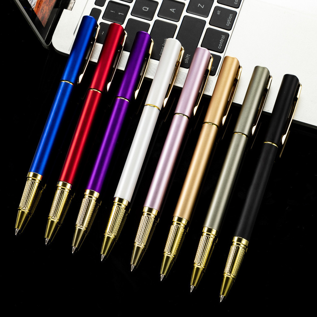 1Pc high-end metal neutral pen, black 0.5mm neutral pen, gift pen ...