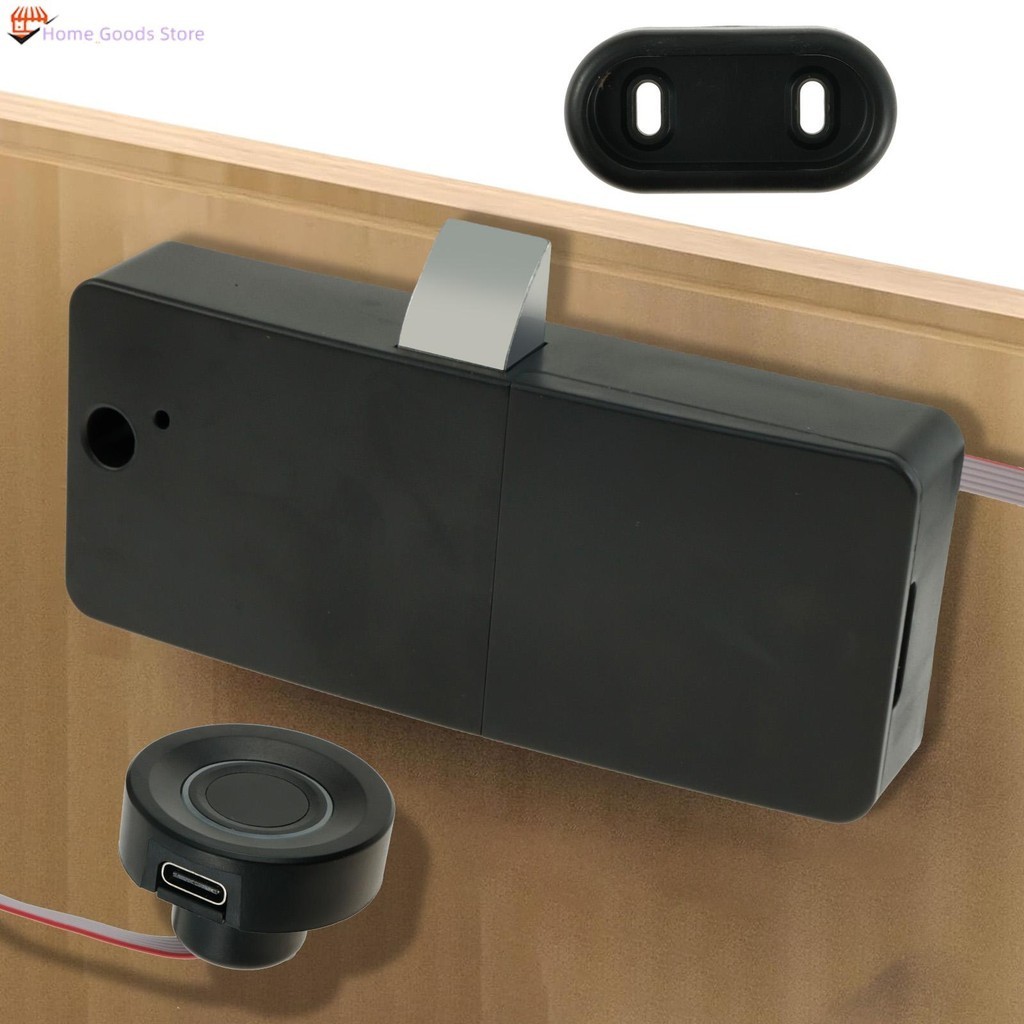 Fingerprint Cabinet Lock Smart Keyless Drawer Lock Hidden No Drill File ...