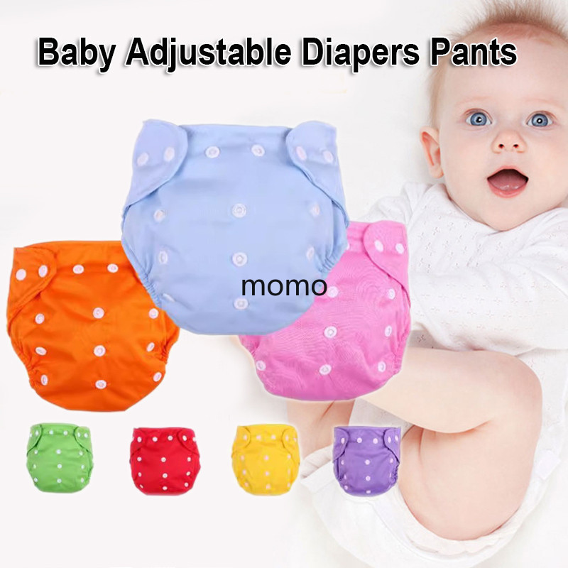 Cute Baby Newborn Diaper Pants Washable Baby Cloth Adjustable Diapers ...