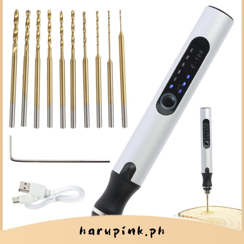 Mini Drill Pen Cordless Electric Grinding Pen with 10 Drill Bits ...