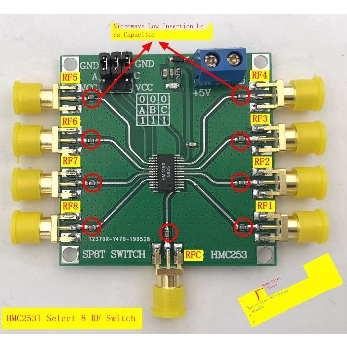 HMC253 DC-2.5 GHz RF SP8-Throw Switch RF Switch Antenna Selection ...