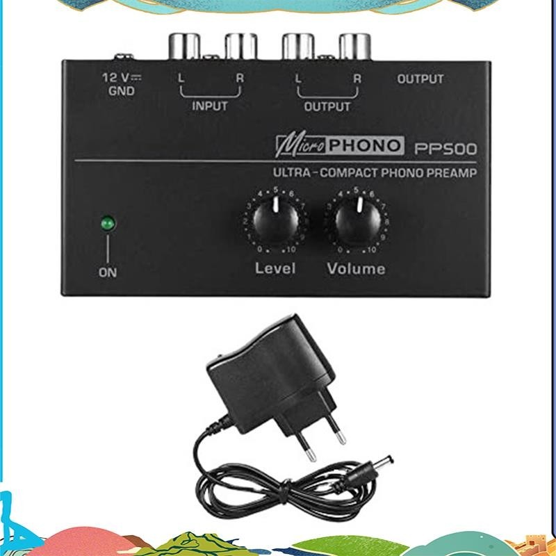 PP500 Pre Amp Preamplifier Phono Preamplifier with Level Volume Control ...