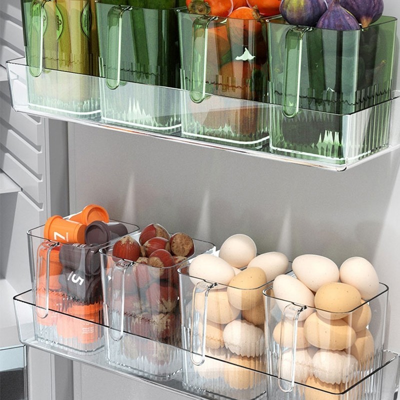 Refrigerator Organizer With Handle Fridge Organizer Ref Storage Box ...
