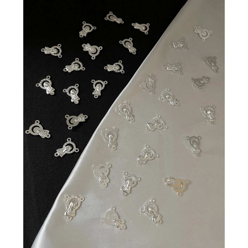 30Pcs 3-Hole Holy Maria Medal Sacred Heart of Jesus Connector DIY ...