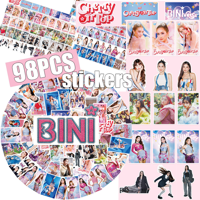 New Cherry on Top LOMO Card BINI Holographic Card 55 pcs stickers ...