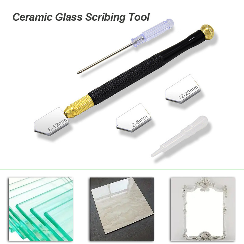 2/5/6pcs Glass Tile Cutter Kit Carbide-Tipped Cutting Head Pencil-Type ...
