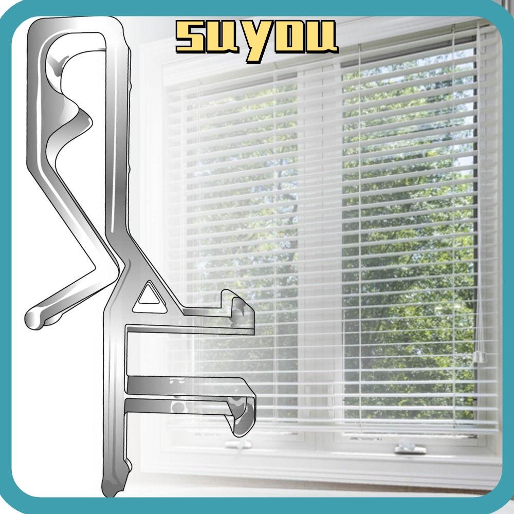 SUYO 10pcs Valance Clips, Plastic Horizontal Blind Clips, Blind Channel ...