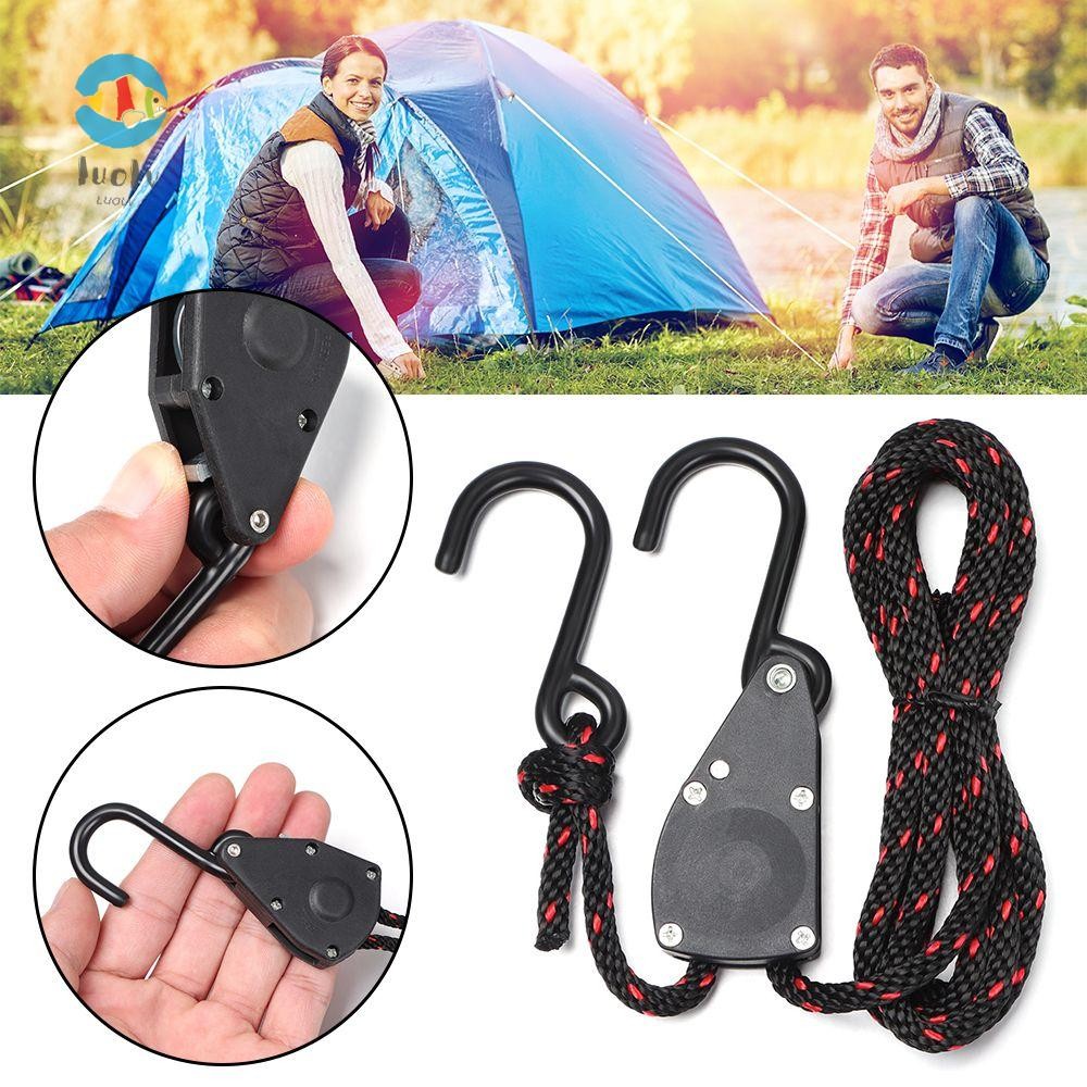 LUOLUVO Adjustable Rope Fastener Tent Accessories Lights Lifting Awning ...