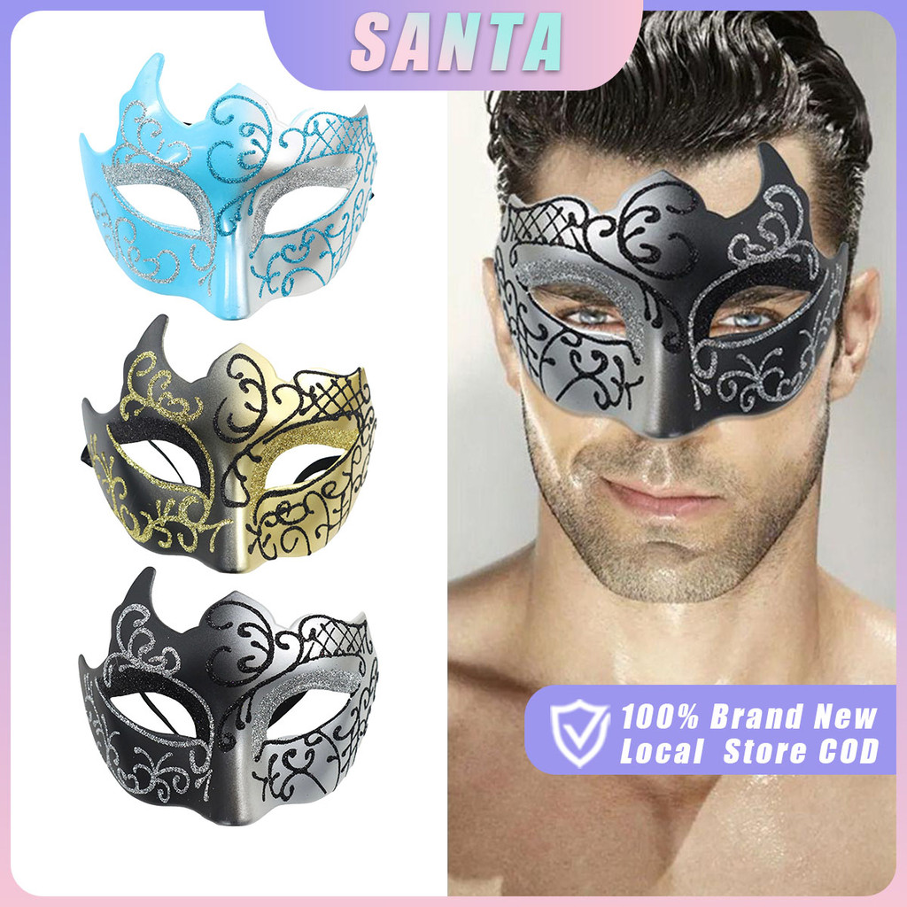 Retro Half Face Mask Jazz Prince Mask Halloween Party Masquerade Props ...