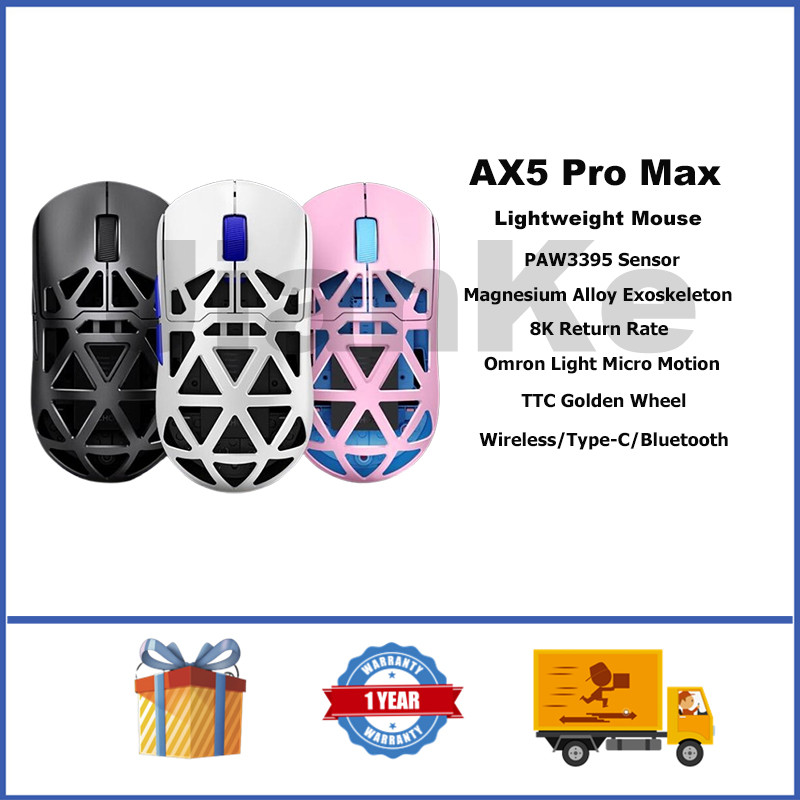 MCHOSE AX5 Wireless Gaming Mouse PAW3395 Magnesium Alloy Lightweight Pro Max | Shopee Philippines