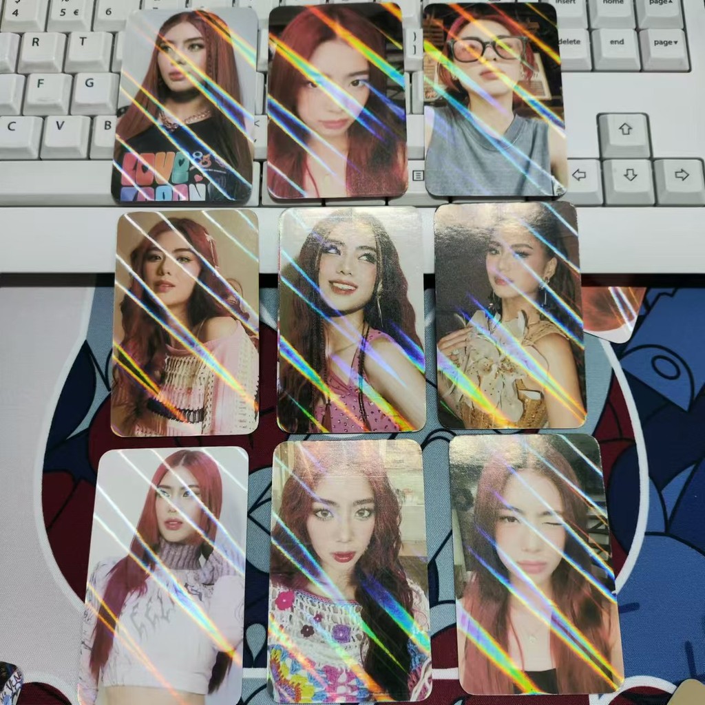 SHEENA 30pcs Holographic Card MIKHA AIAH BINI Lomo Cards Jollibini Bini ...
