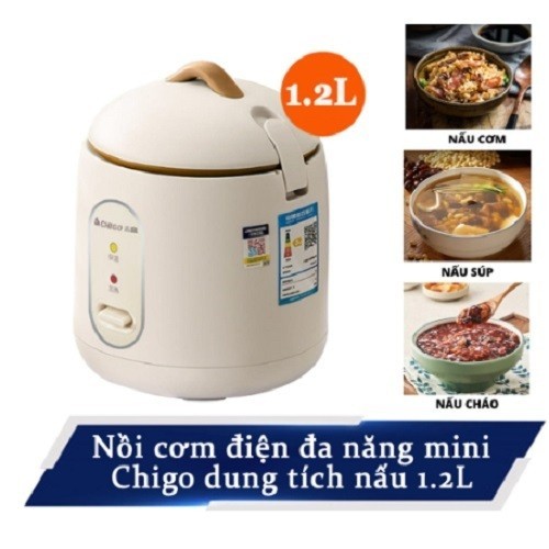 Chigo Non-Stick Coated Mini Rice Cooker 1.2L Capacity, Cooking Stew ...