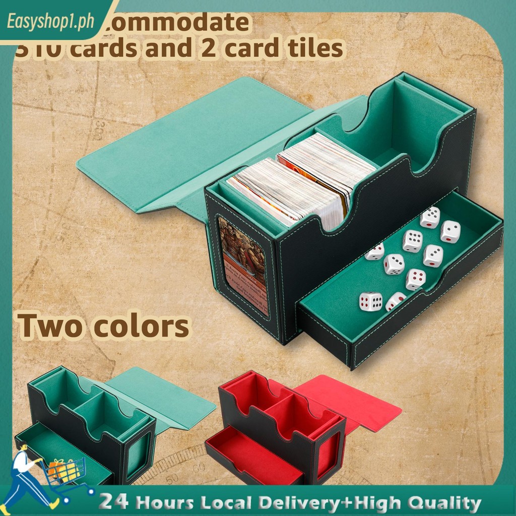 Double Deck Box Magnetic Closure Card Deck Box Large Capacity Card ...